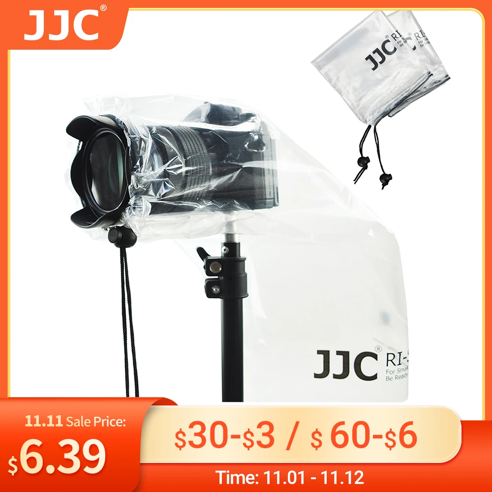 Jjc 2pcs Camera Raincoat Rain Cover For Canon Nikon Sony Fuji Dslr Slr ...