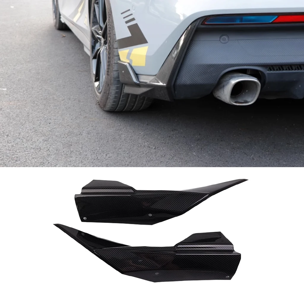 Glossy-black-Rear-Bumper-Lip-Angle-Diffuser-Splitter-Spoiler-Protector ...