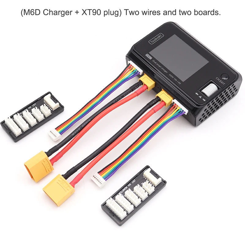 ToolkitRC M6D 500W 15A DC 듀얼 채널 미니 스마트 충전기 방전기, 1 6S Lipo 배터리 FPV 모델 예비 ...