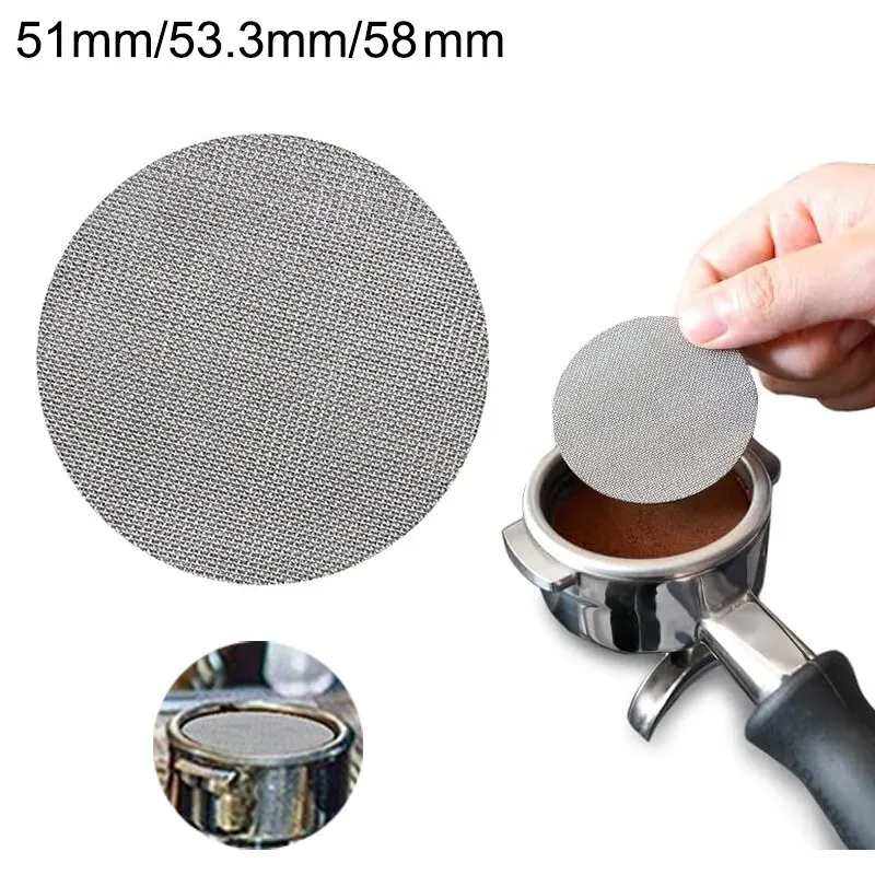 Stainless Steel 51/53.3/58mm Screen Metal Coffee Espresso Reusable ...