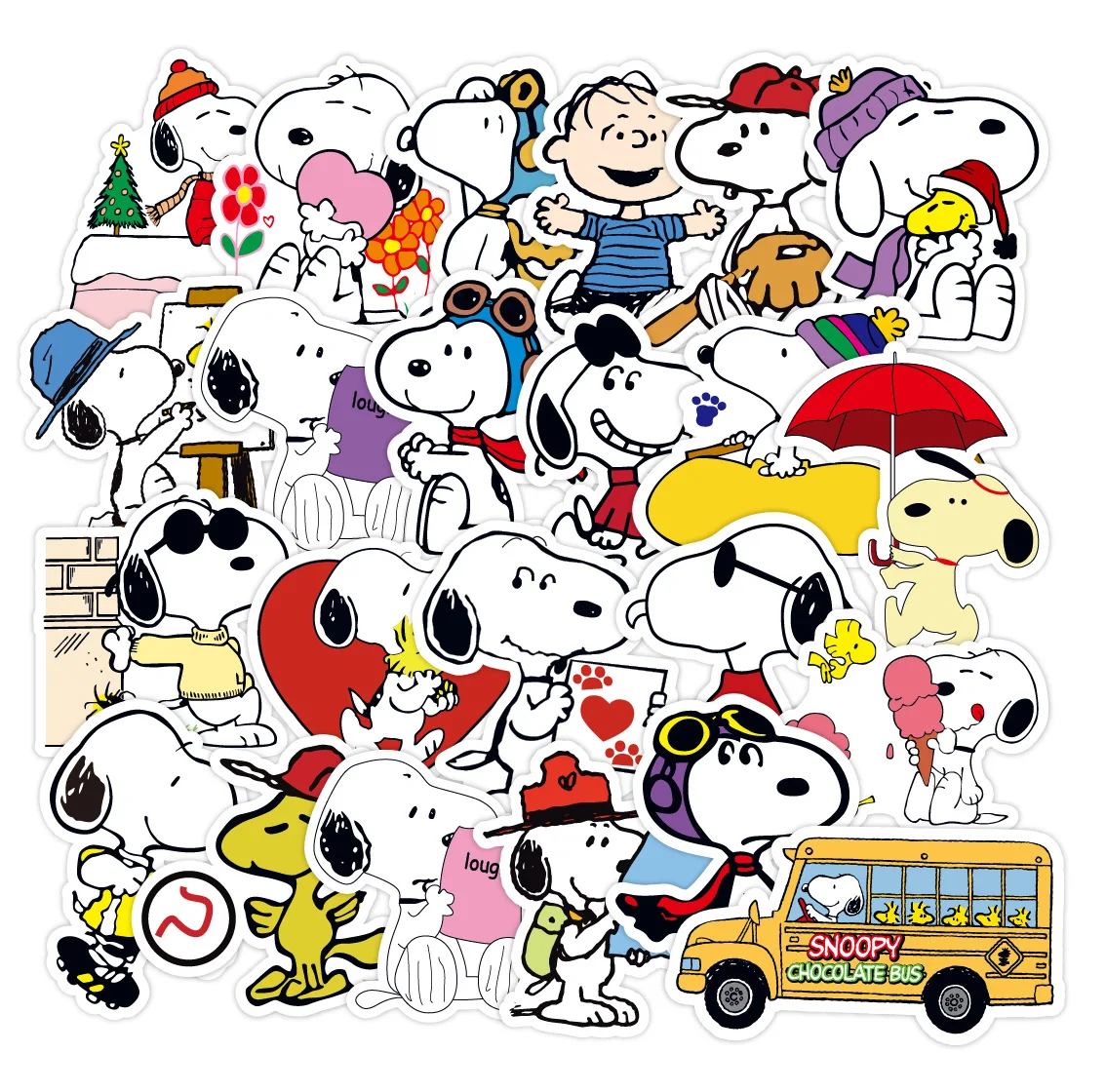 Pegatinas-de-dibujos-animados-de-Snoopy-para-ni-os-50-piezas-perro ...