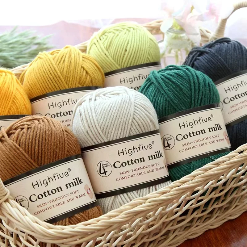 5pcs Cotton Baby Milk Thread Worsted Handmade Wool Line Crochet Cotton ...