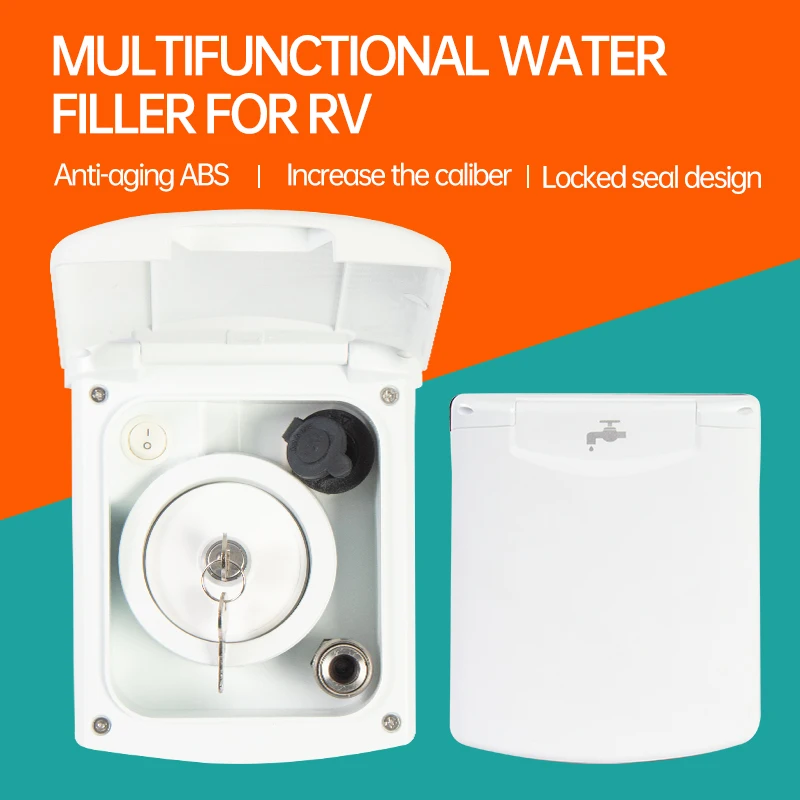 RV Multifunctional Water Filler Combined Water Inlet Camper Trailer ...