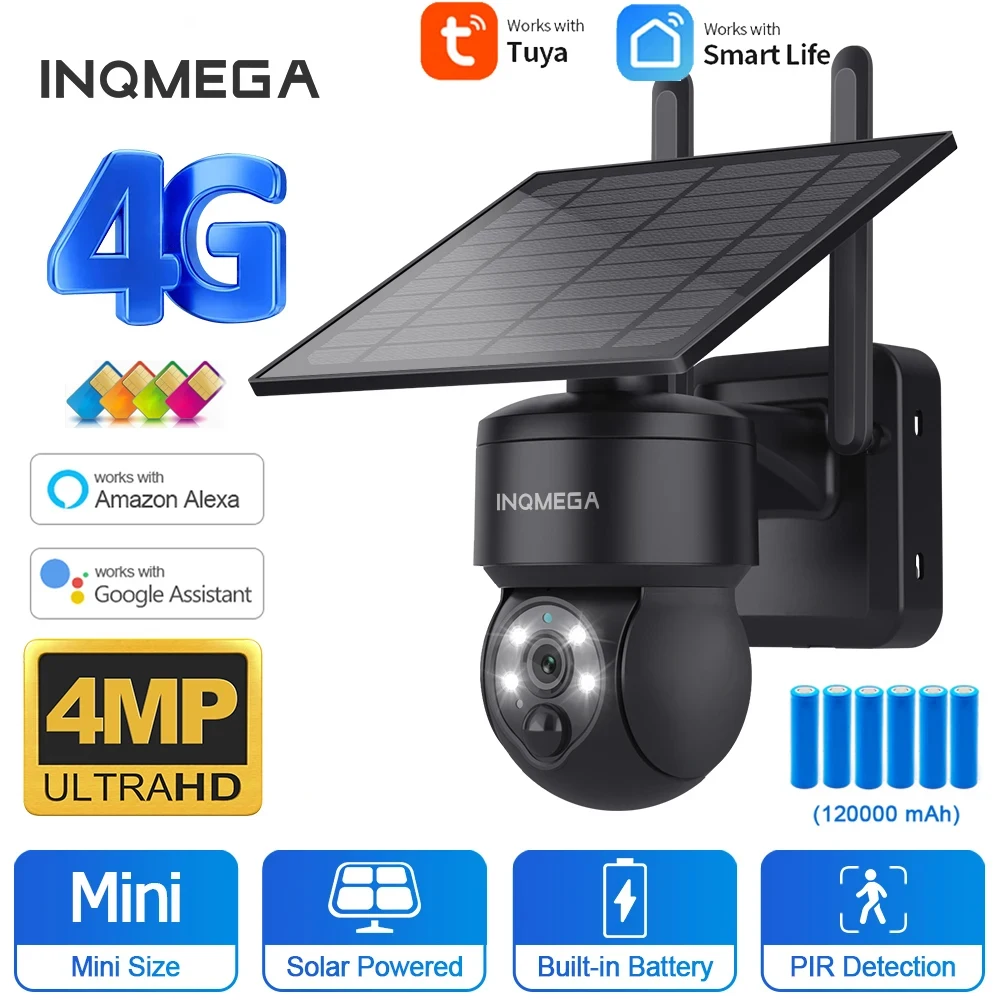 INQMEGA-4MP-4G-SIM-Tuya-Solar-Camera-Outdoor-Solar-Panel-Battery ...