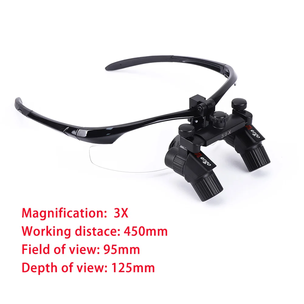 3X Ergo Loupes Binocular Dental Loupes Flip-up Surgical Magnifying ...