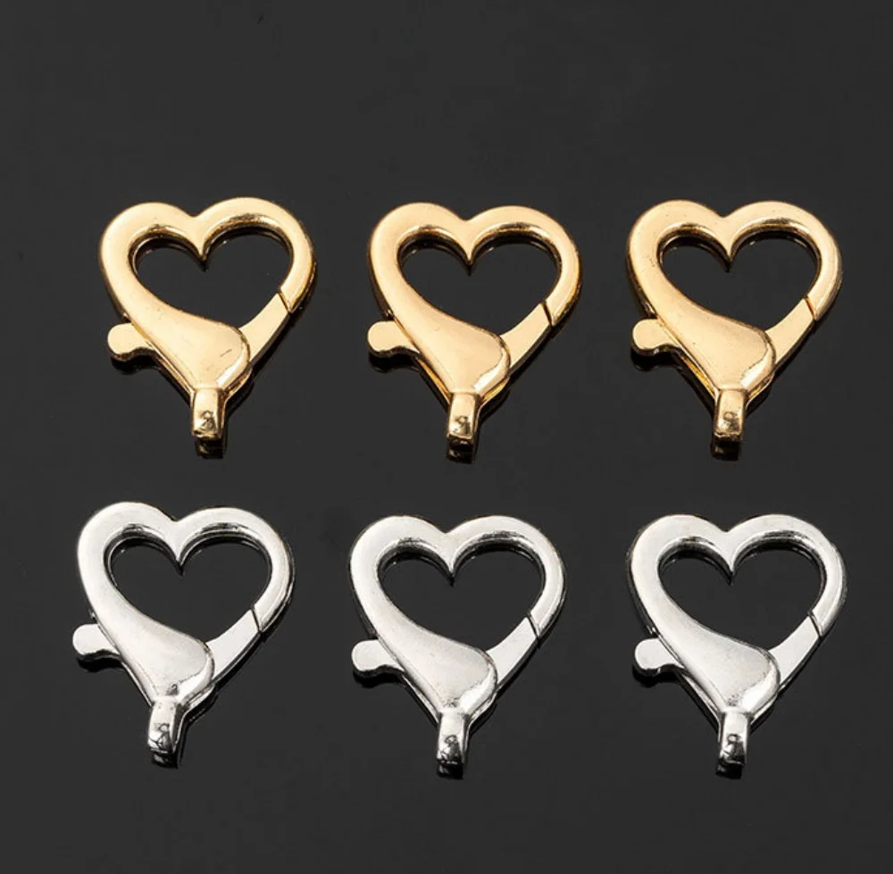 5pcs-Heart-Shape-Rotation-Lobster-Alloy-Spring-Buckle-Clasps-Key-Ring ...