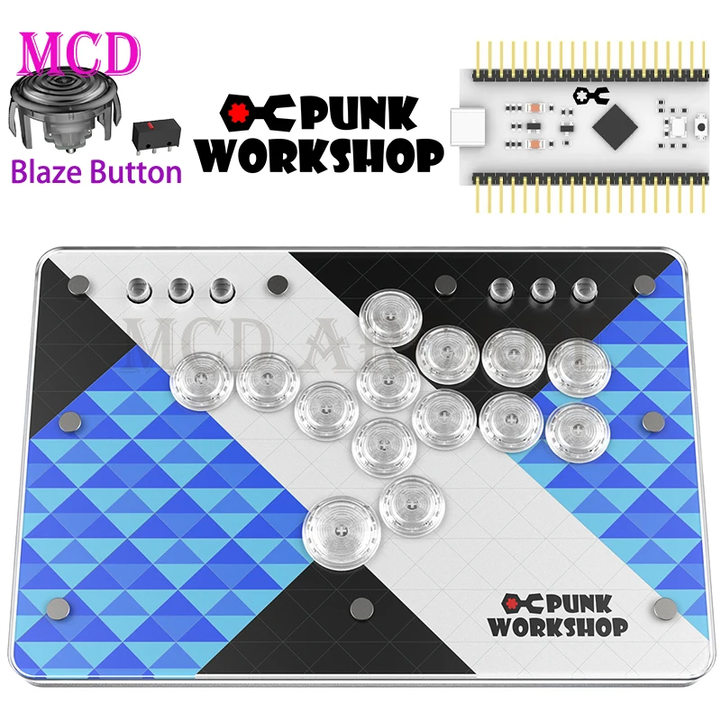 Punk-Workshop-Mini-HitBox-SOCD-Fighting-Stick-Controller-Mechanical-Button-Support-PC-Android ...