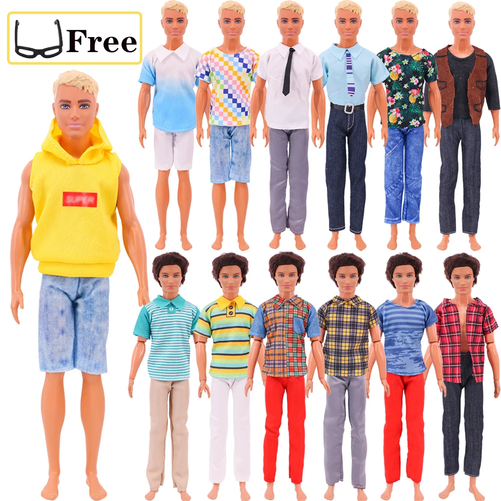 Ken Doll Clothes Handmade T-shirt + Trousers,Hoodie+Shorts Suitable For ...