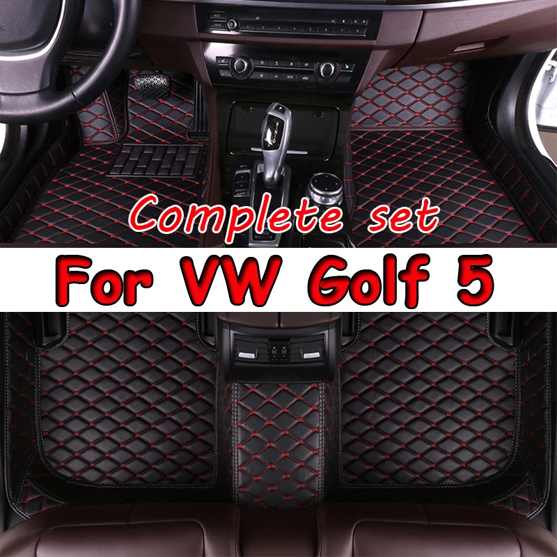 Car-Floor-Mats-For-Volkswagen-VW-Golf-5-MK5-A5-2003-2007-Leather-Mat ...