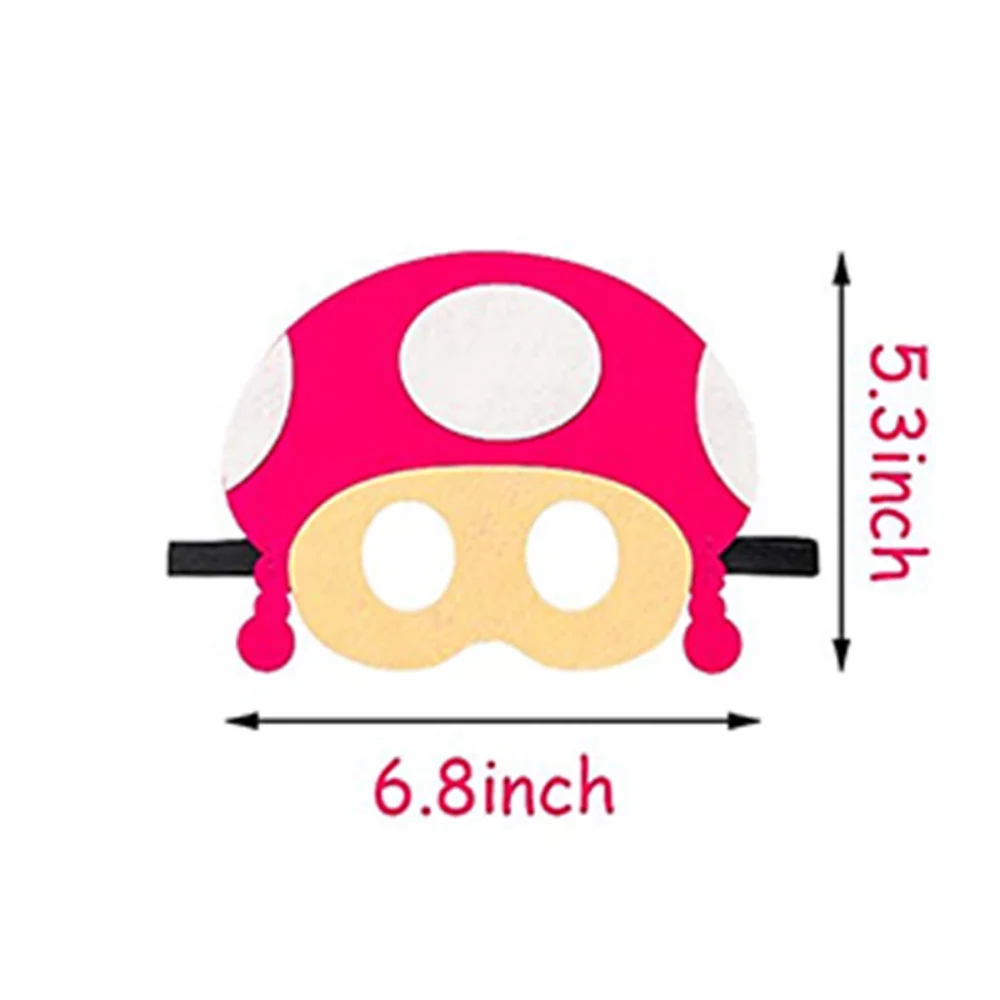Máscara de fieltro de Super Mario Bros, Luigi, Yoshi, Peach, Bowser ...