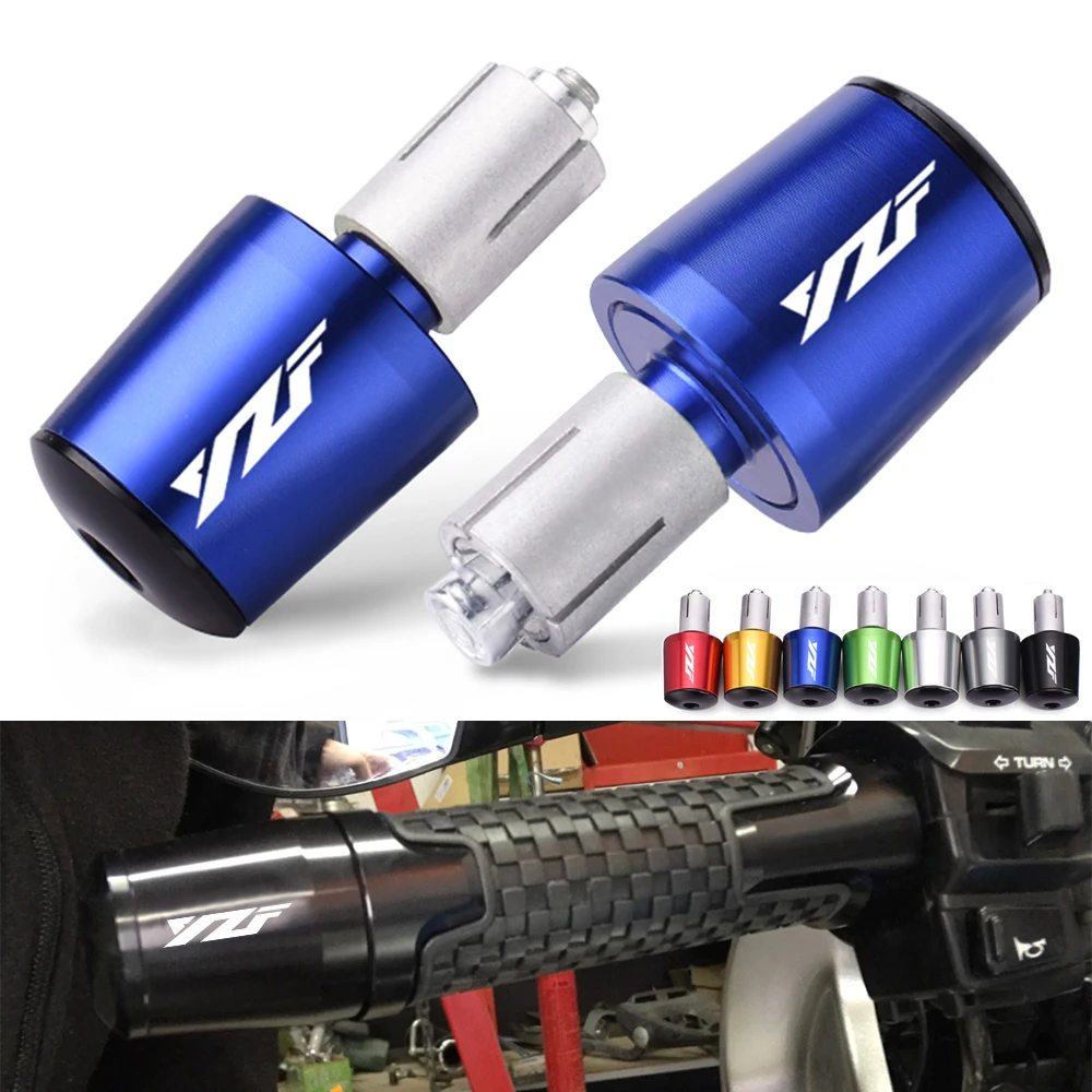 Motorcycle-Handlebar-Grips-Handle-Bar-Cap-End-Plugs-For-Yamaha-YZF-R1 ...