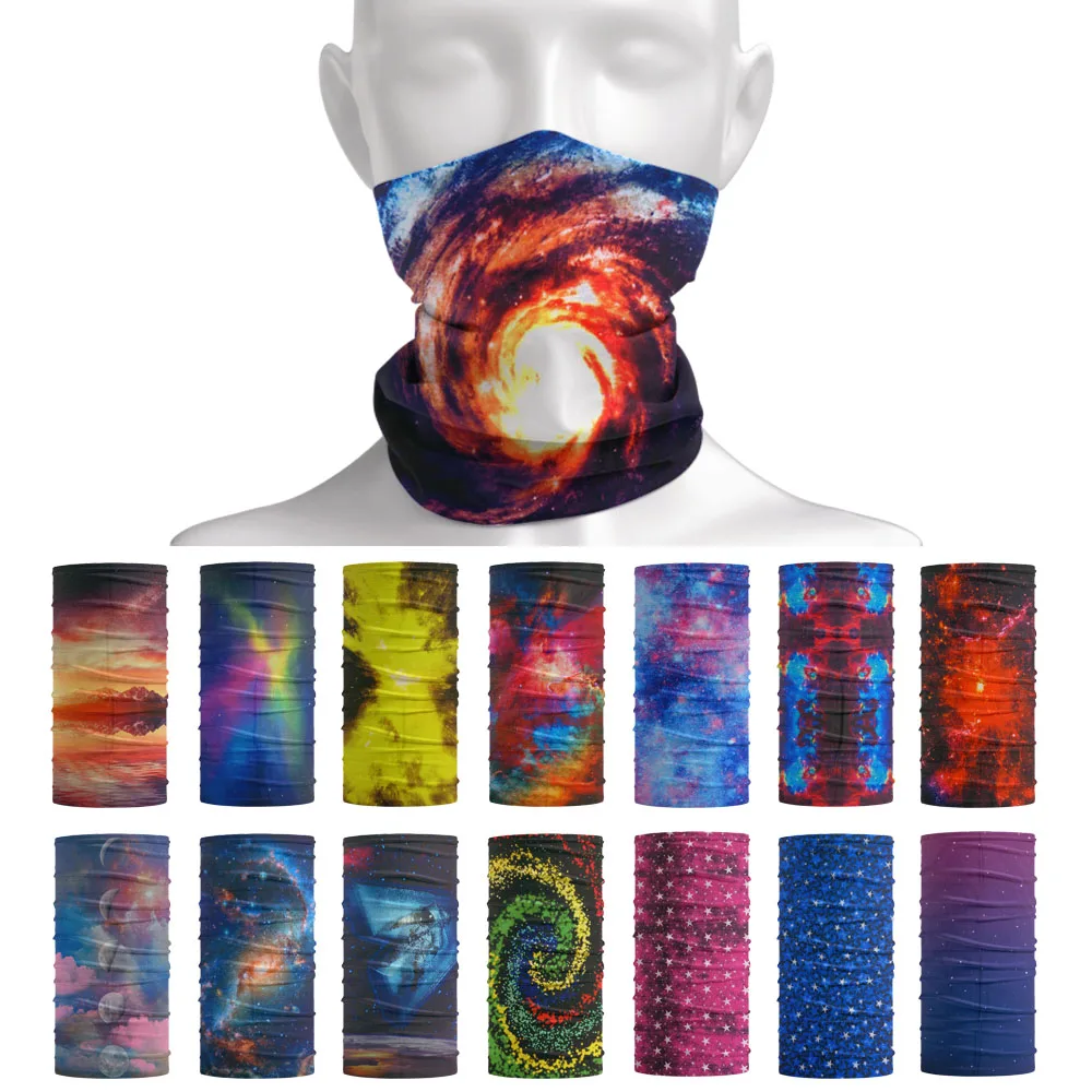 Landscape Starry Headwear Neck Tube Bandana Galaxy Sky Printed Neck ...