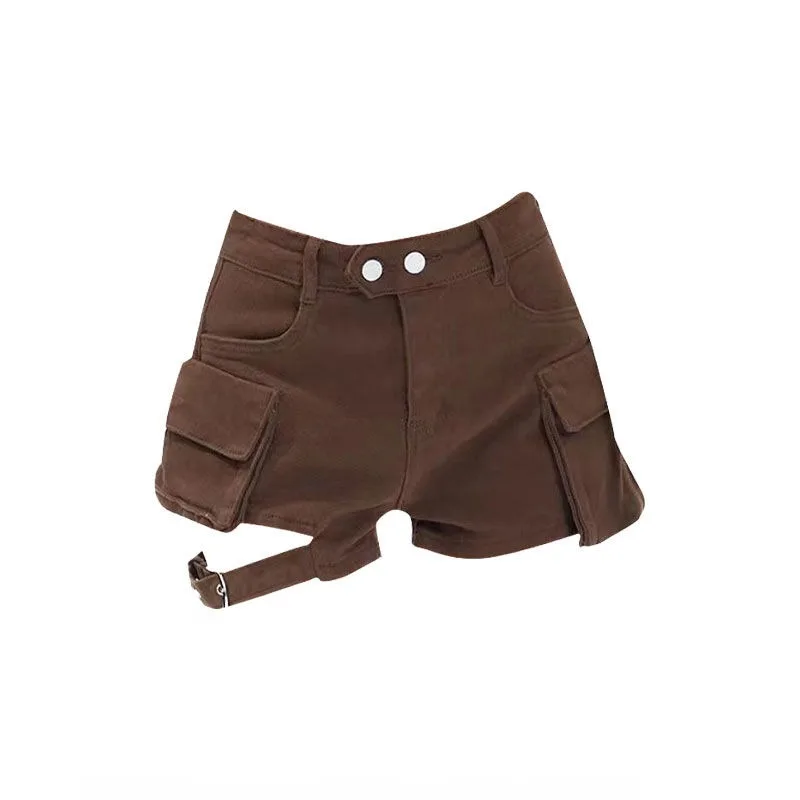 Casual-Pockets-Patchwork-Solid-High-Waist-Women-Pants-Y2k-Aesthetic ...