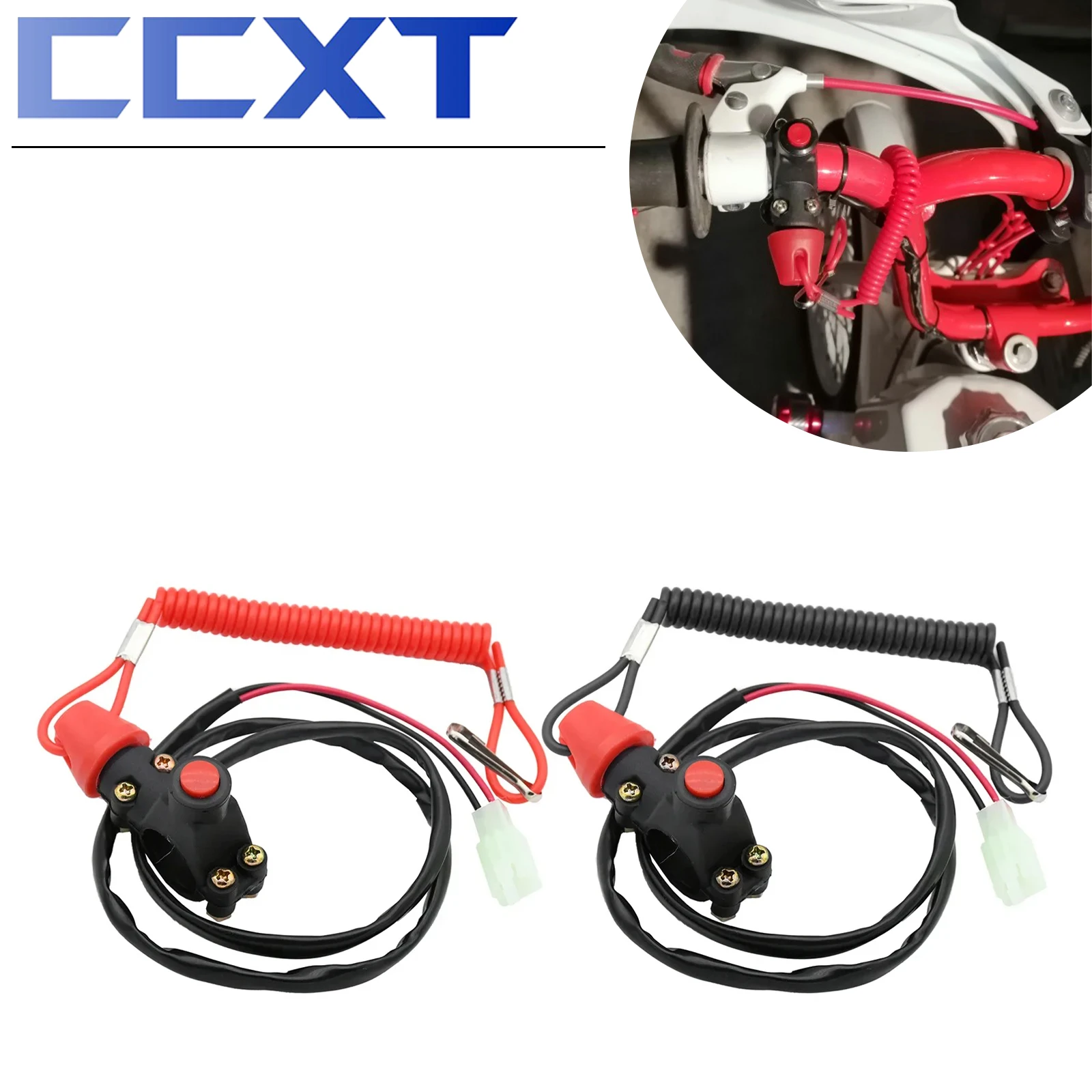 Motorcycle-ATV-Tether-Lanyard-Emergency-Kill-Stop-Engine-Switch-Push ...