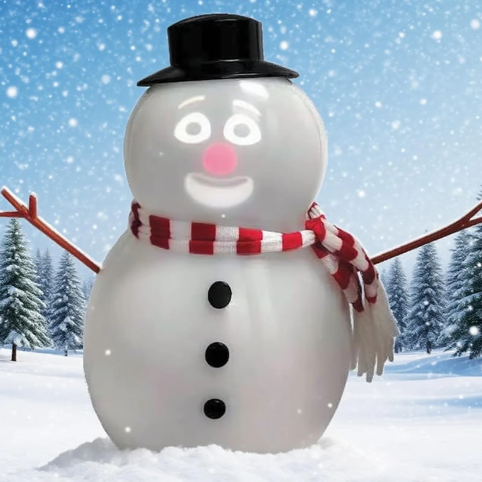 Winking Snowman Statue Multi-Purpose Talking Winking Snowman Singing ...