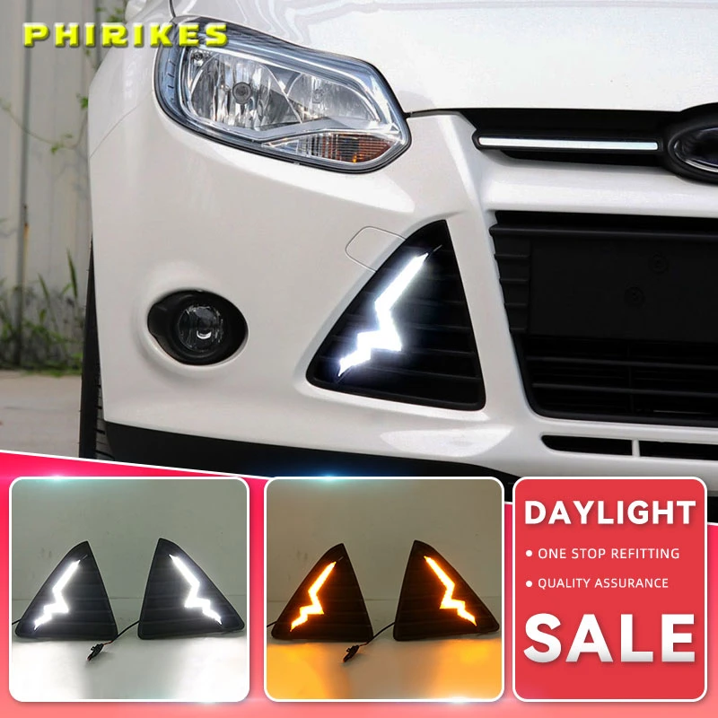 12v Led Car Drl For Ford Focus 3 Mk3 2012 2013 2014 2015 Daytime ...