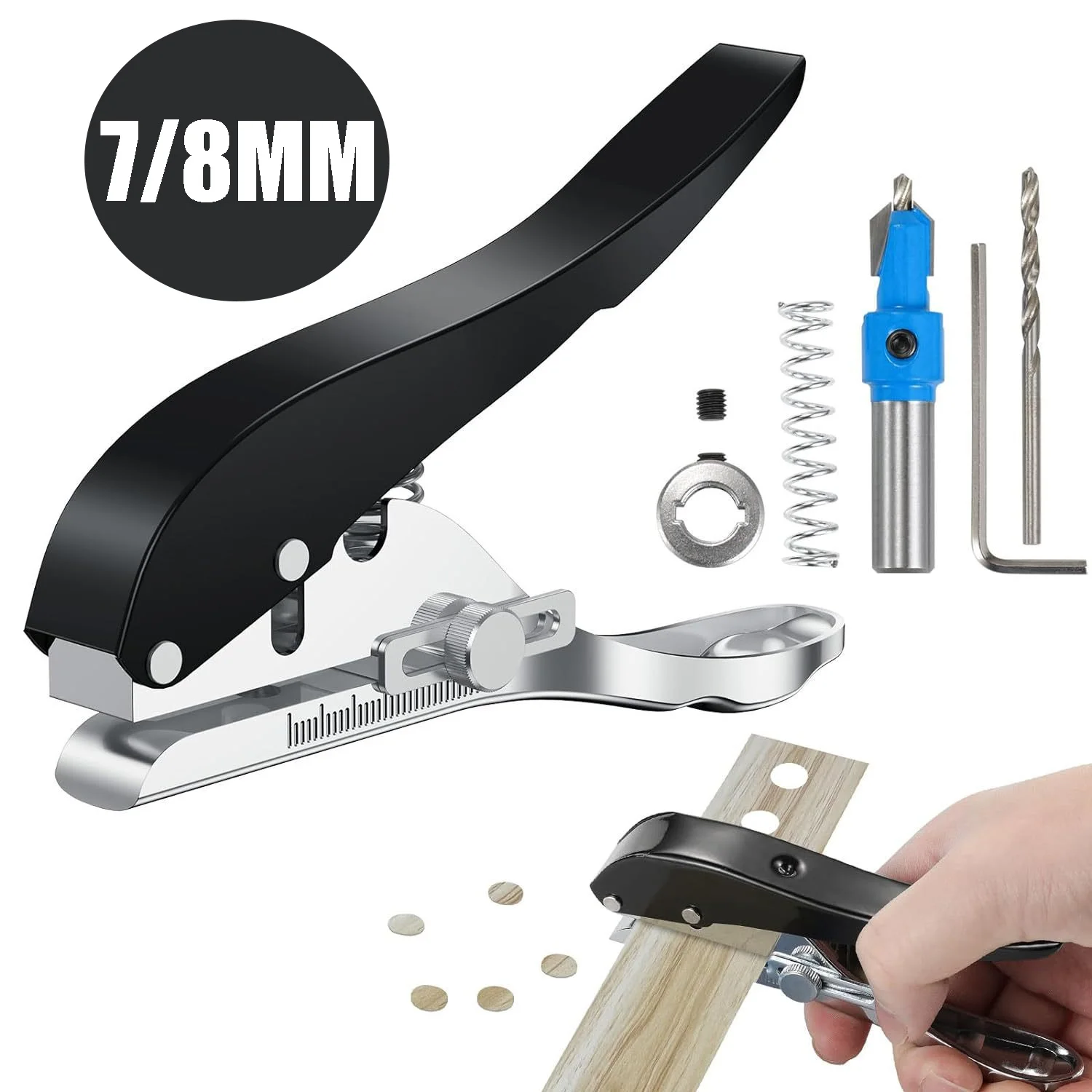 Hole Punch 3/8 Inch-8/10mm Single Hole Punch Heavy Duty Paper Punch ...