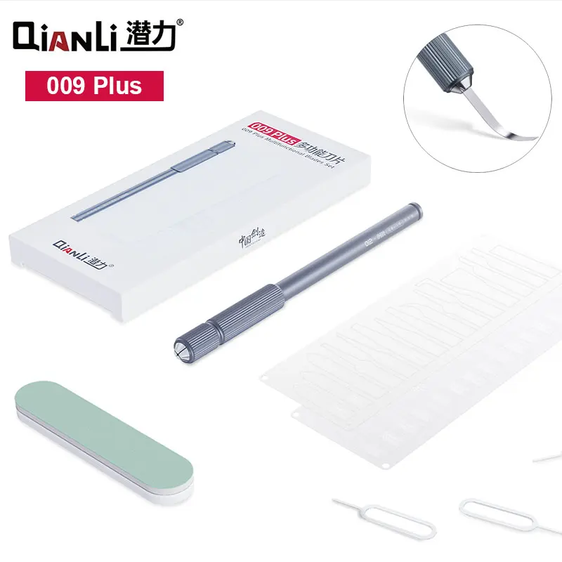 Qianli 009 Plus Multi-Function Blades Set CPU IC Glue Remover Knife Mobile Phone Motherboard ...