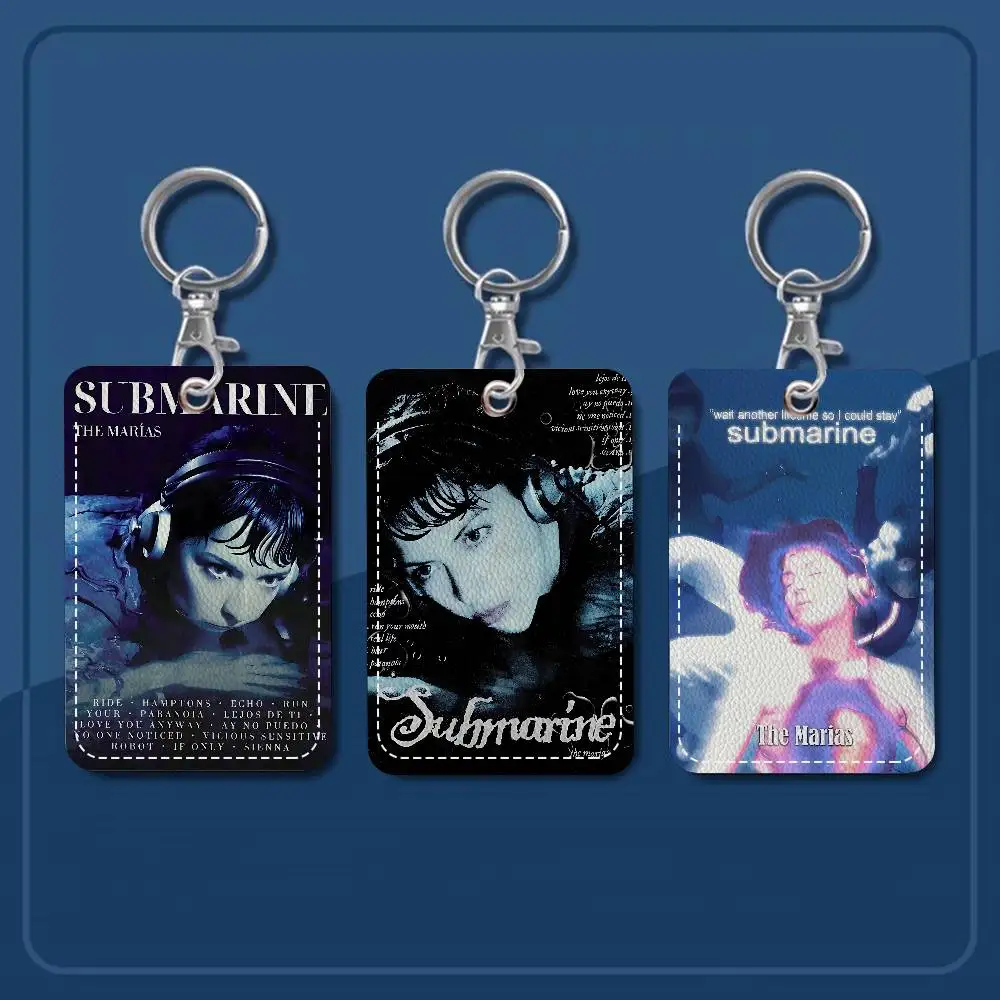 THE M-MARIAS SUBMARINE Band 1Pc PU Leather Card Holder Keychain Key ...