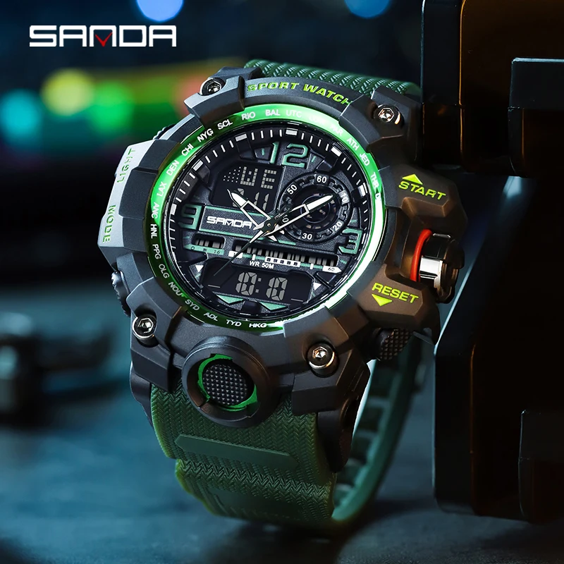SANDA-2024-G-Style-New-Men-s-Watches-50M-Waterproof-Shock-Sports ...