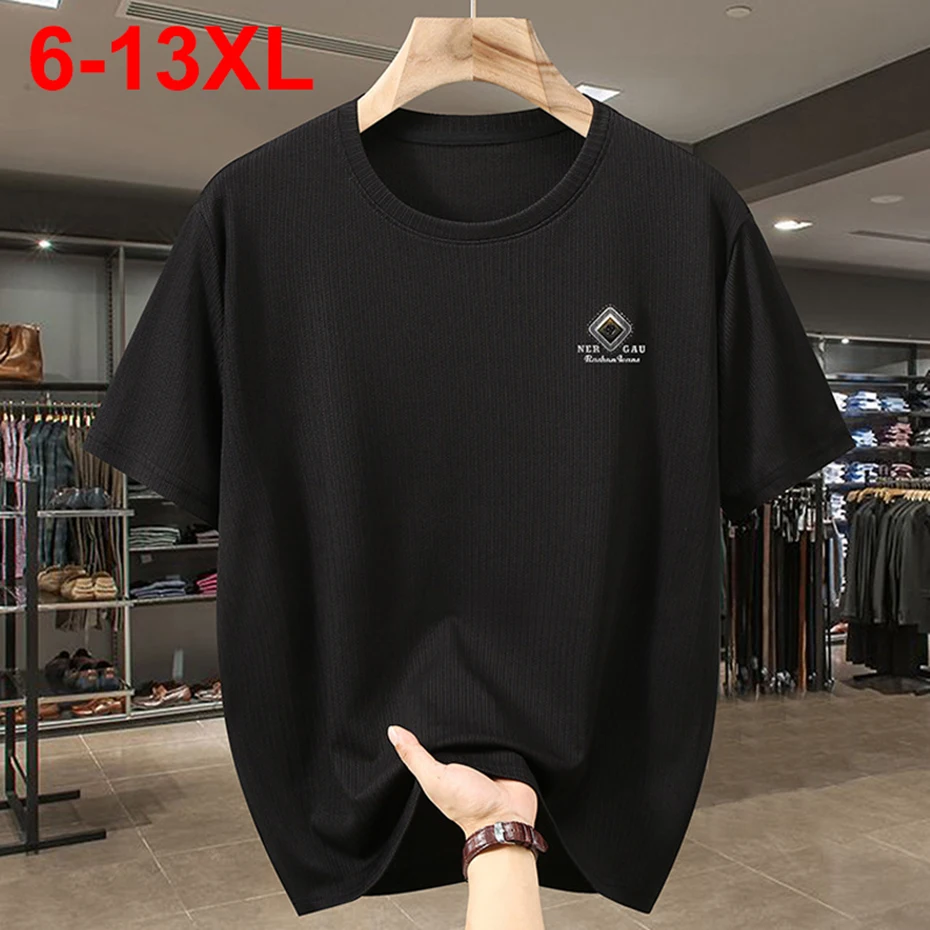 Men 11XL 12XL T Shirt Summer Casual Loose Big Size T-shirt Plus Size ...
