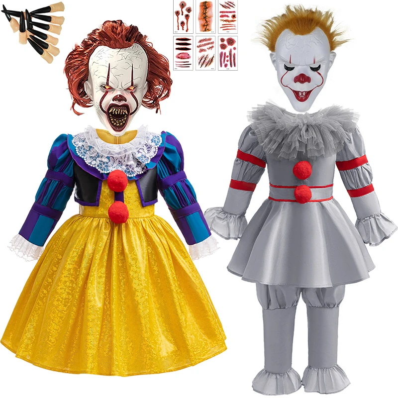 Disfraz-de-Cosplay-de-Pennywise-para-ni-a-peque-a-m-scara-de-Horror ...