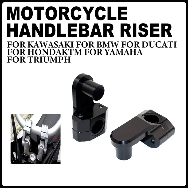 Universal-2-Inch-Pivoting-Motorcycle-Handlebar-Riser-For-22mm-28mm-Bars ...