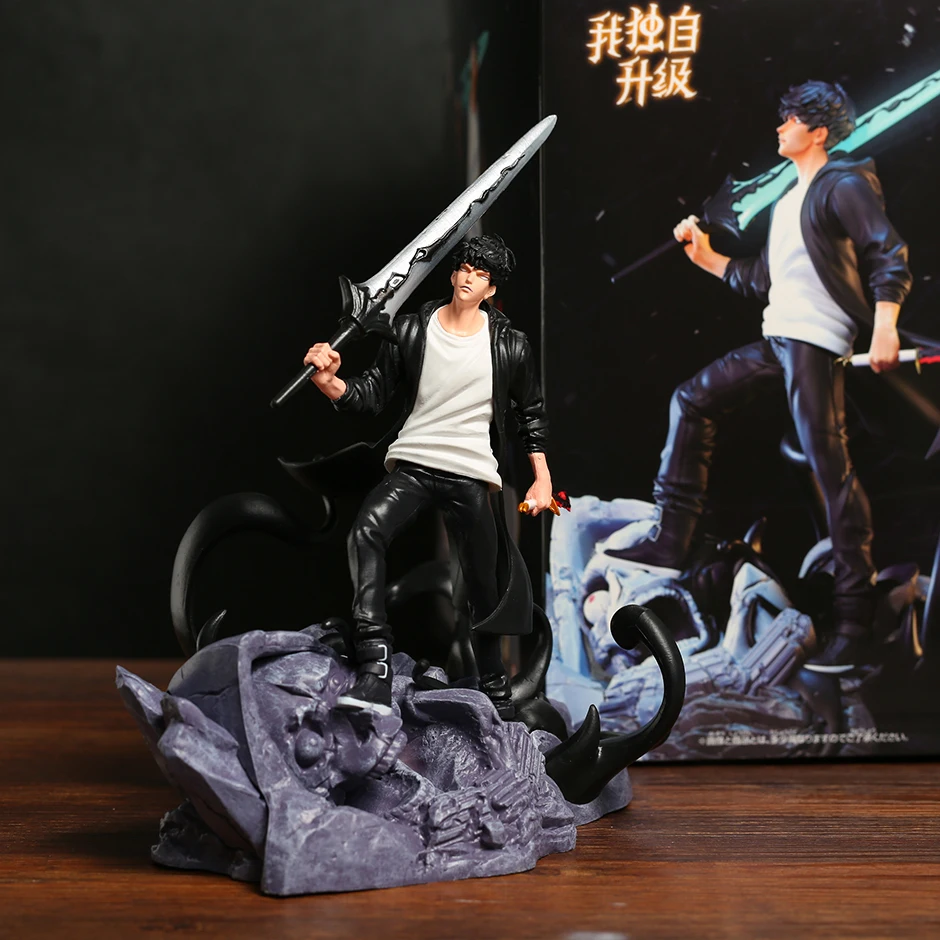 18cm Sung Jin Woo Only I Level Up Solo Leveling Figure PVC Model Doll ...
