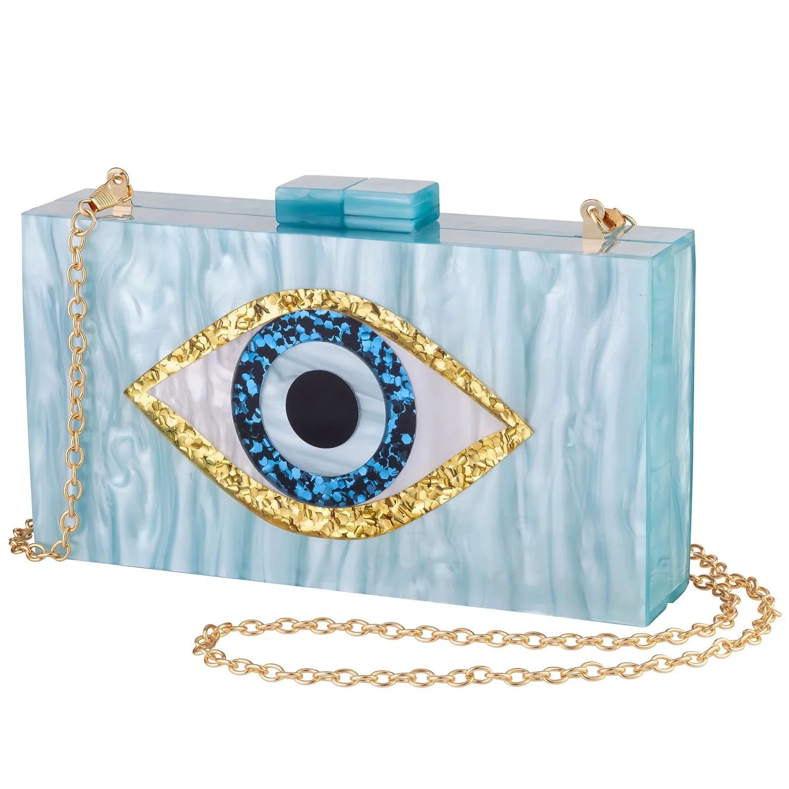 Eyes Acrylic Marble Evening Clutch Women Handbag for Wedding Cocktail ...