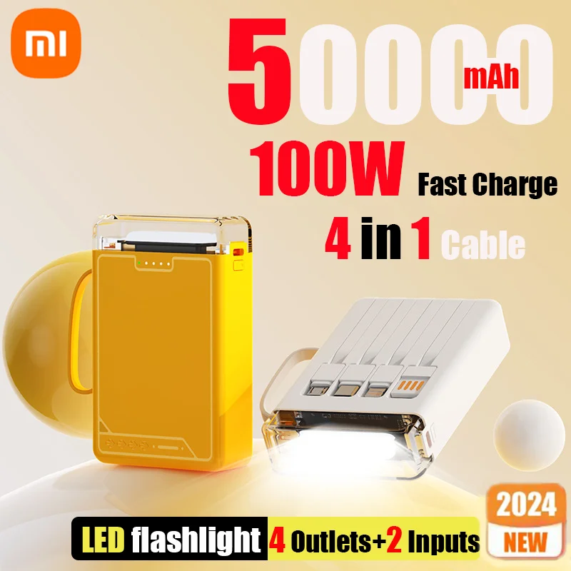 Xiaomi-100W-50000mAh-Large-Capacity-Power-Bank-4-in-1-Fast-Charging-Powerbank-Portable-Battery ...