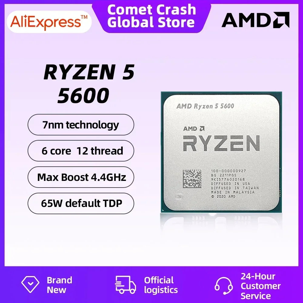 AMD-Ryzen-5-5600-CPU-Brand-New-Game-Processor-Socket-AM4-6-Core-12 ...