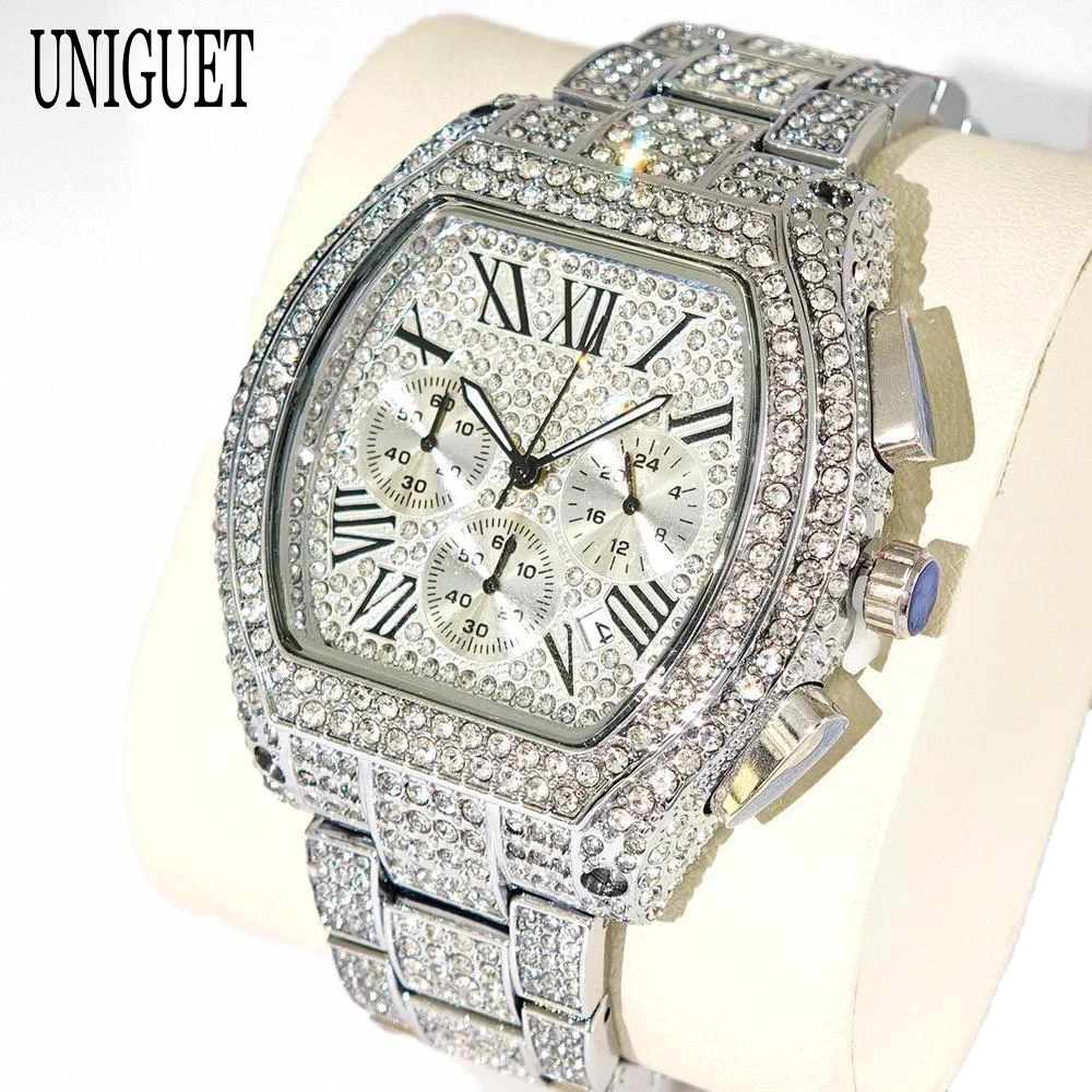 2025 Ice Watches Men Fashion Brand UNIGUET Luxury Stainless Steel ...