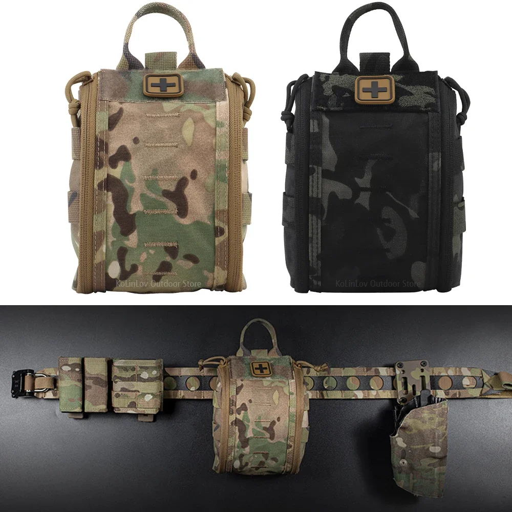 MOLLE Tactical First Aid Kit Waist Belt Bag Hunting Vest Plate Carrier ...