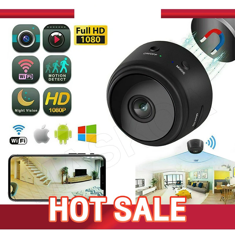 Mini Camera 1080p Hd A9 Wifi Camera Wireless Surveillance Ip Camera ...