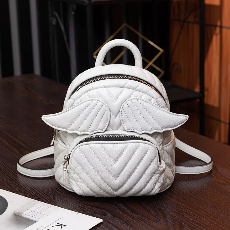 Cute Wings women Backpack small Wide Strap Lady Shoulder Bags Girl ...