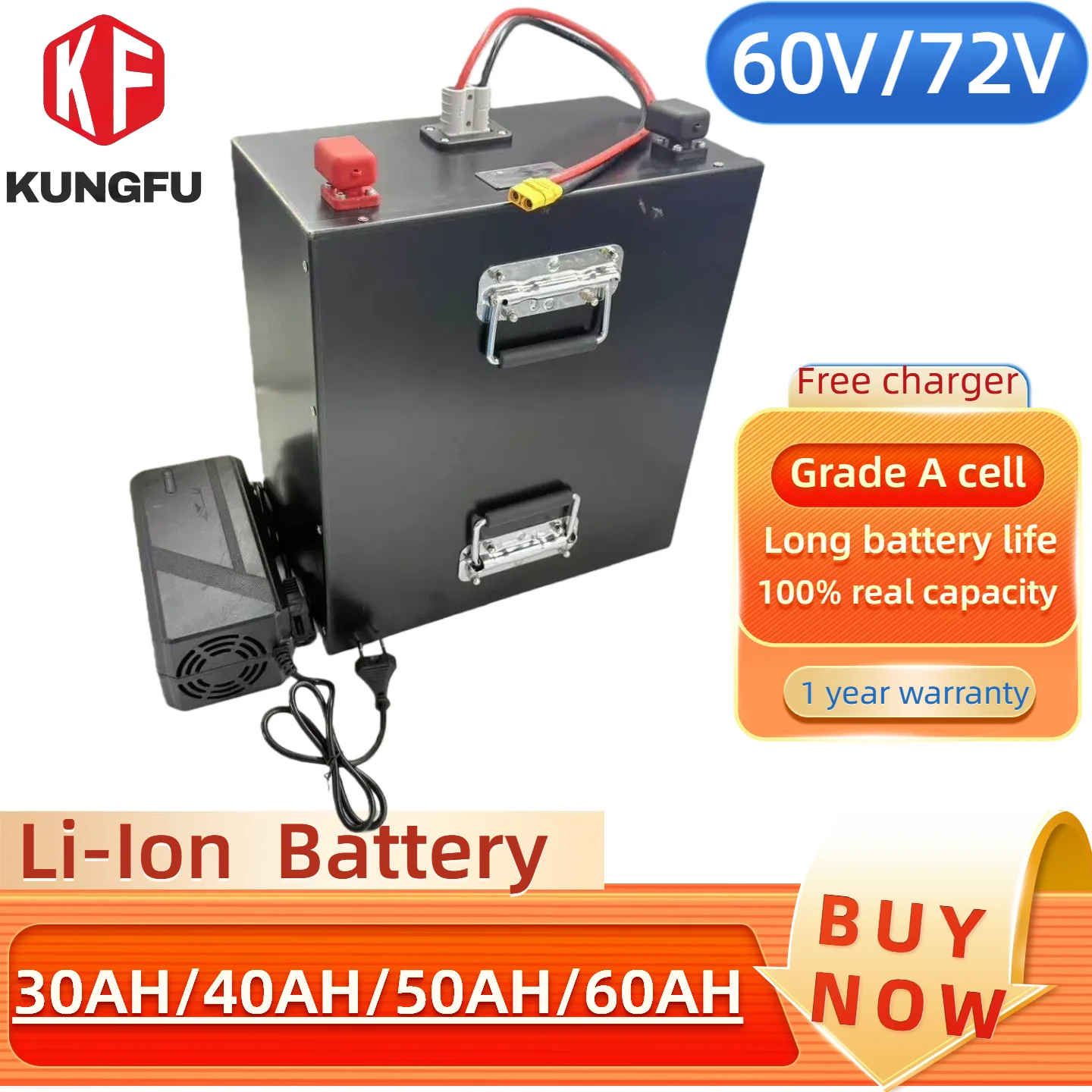 KF-60V 72V 30AH 40AH 50AH 60AH Lithium Ion Battery Li-ion with BMS for ...