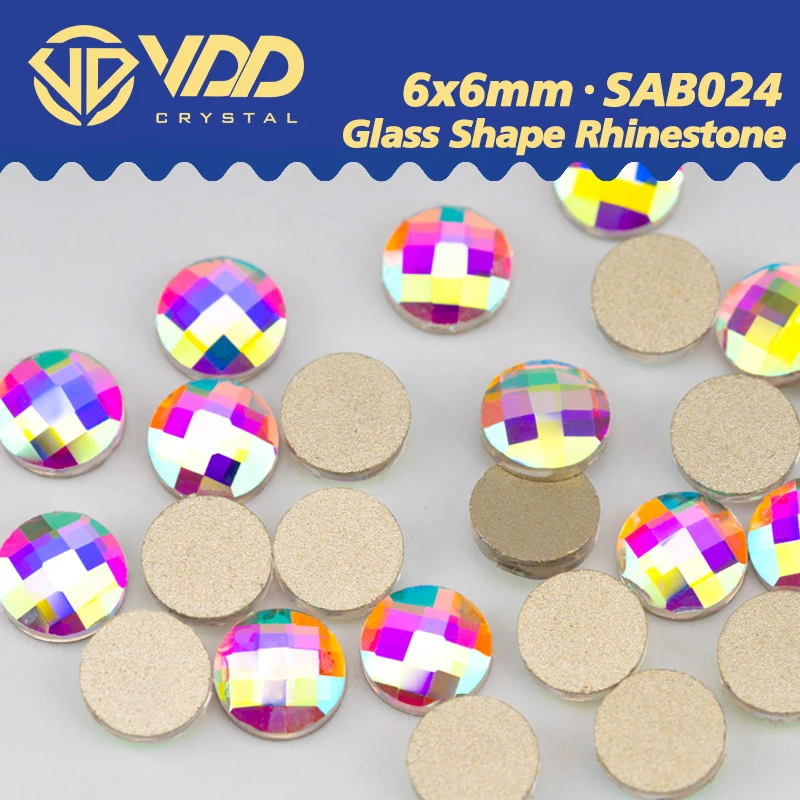 VDD-6x6mm-100-500-1440Pcs-Glass-Crystal-Shape-Rhinestones-Color-AB ...
