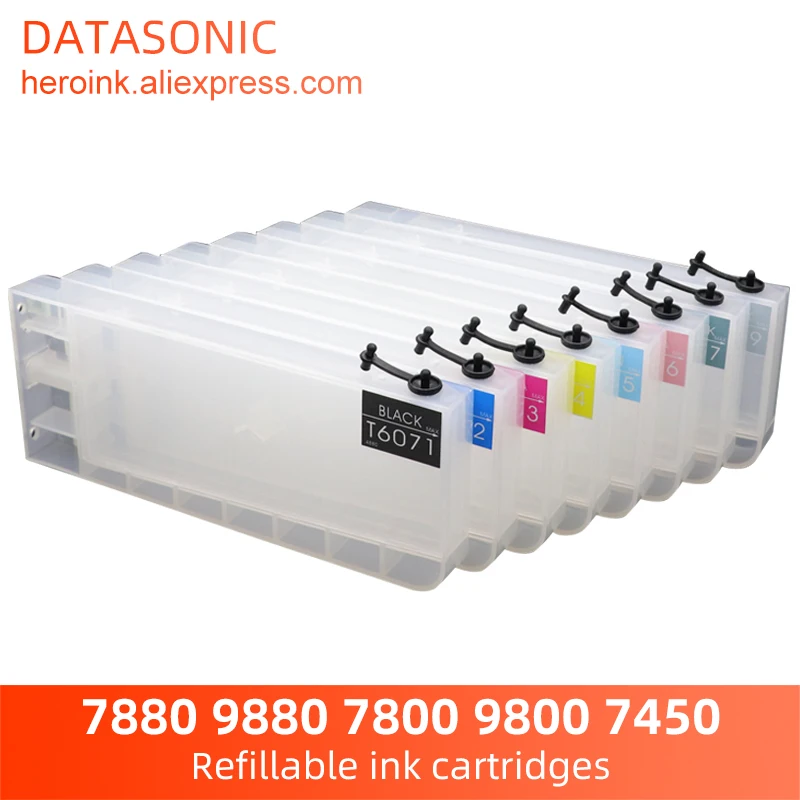 8-Color-7880-Empty-Refillable-Ink-Cartridge-For-Epson-Stylus-Pro-9880 ...