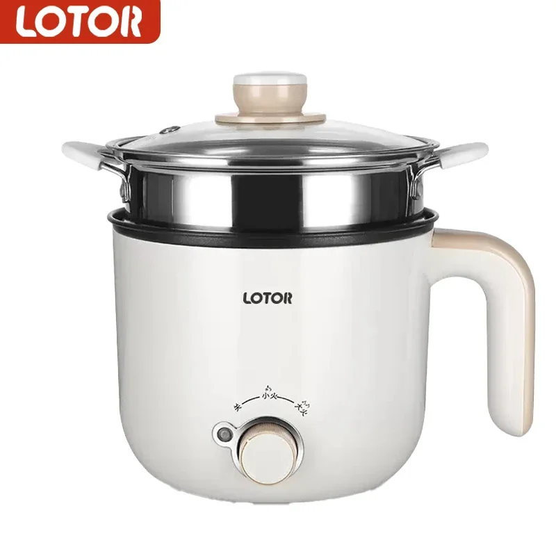 LOTOR Electric Multi Cooker 1.3L Non-stick Coating Mini Hot Pot with ...