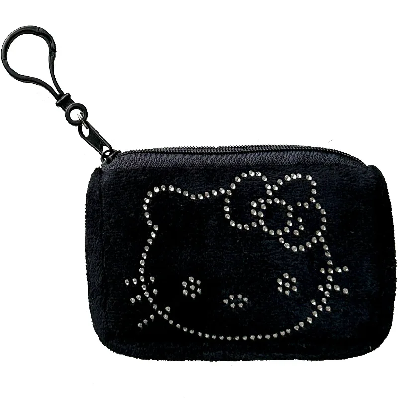 Japanese-Cute-Hot-Diamond-HelloKitty-Coin-Purse-Black-Premium-Plush ...