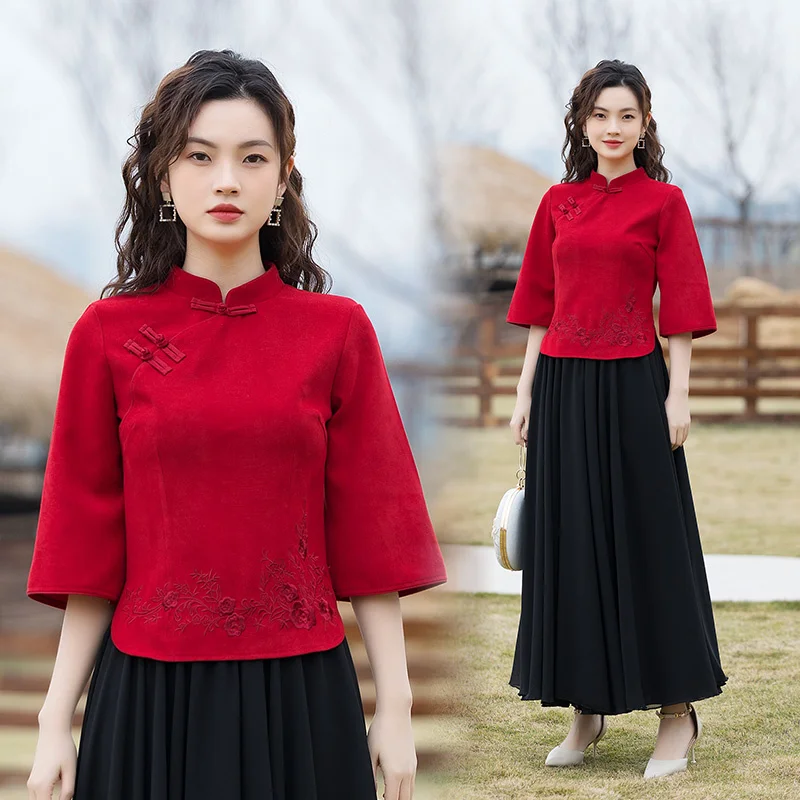 Elegant-And-Youth-Woman-Blouses-National-Tang-Suit-Fashion-Cheongsam ...