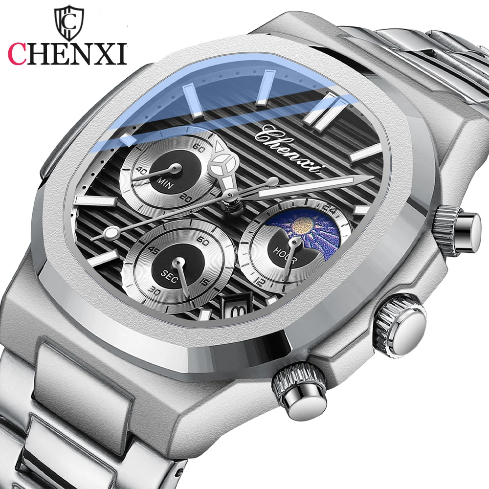 CHENXI-Stainless-Steel-Watches-for-Mens-Creative-Fashion-Luminous-Dial-with-Chronograph-Clock ...