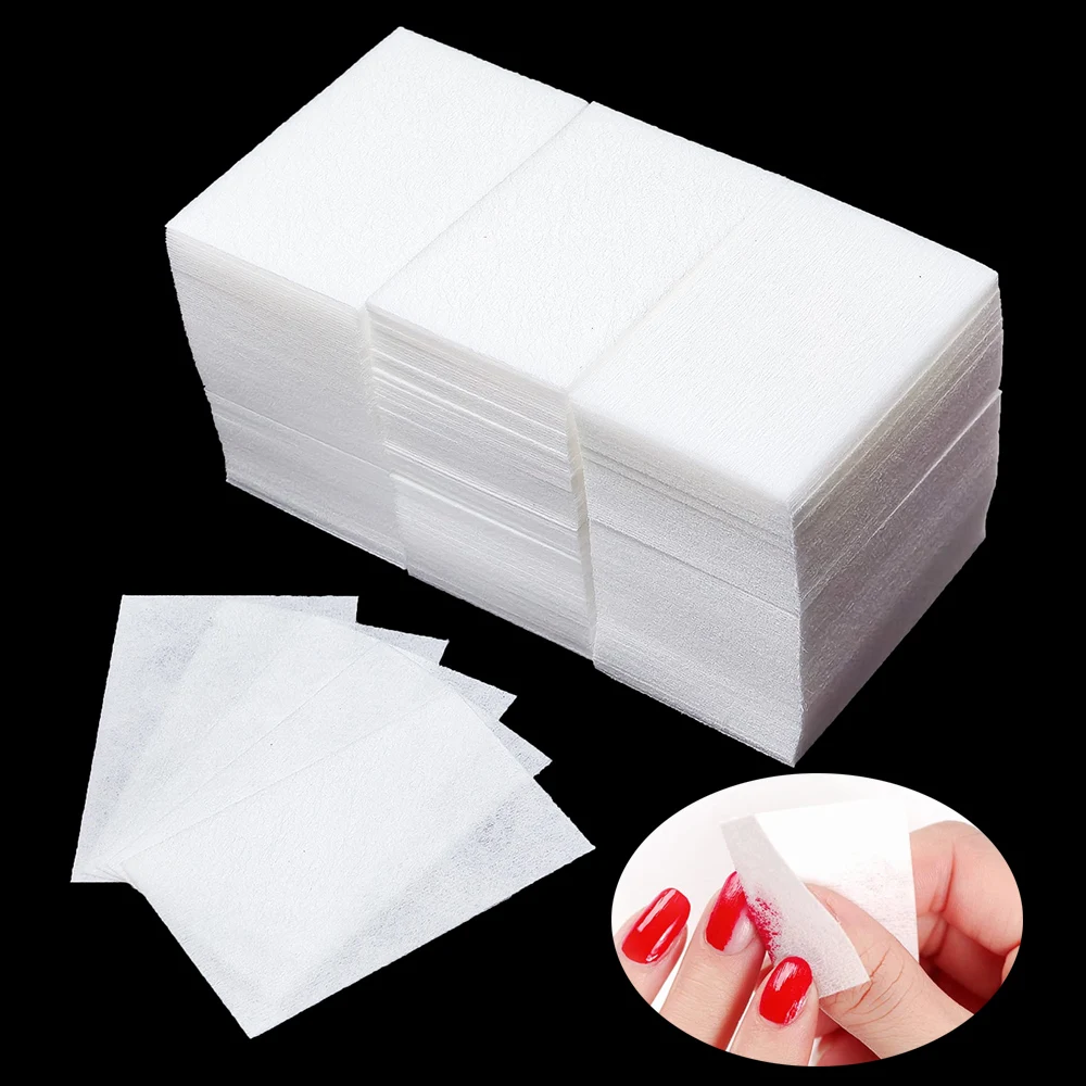 100-200-300Pcs-Nail-Wipe-Cotton-Pads-Gel-Nail-Polish-Acrylic-Remover ...