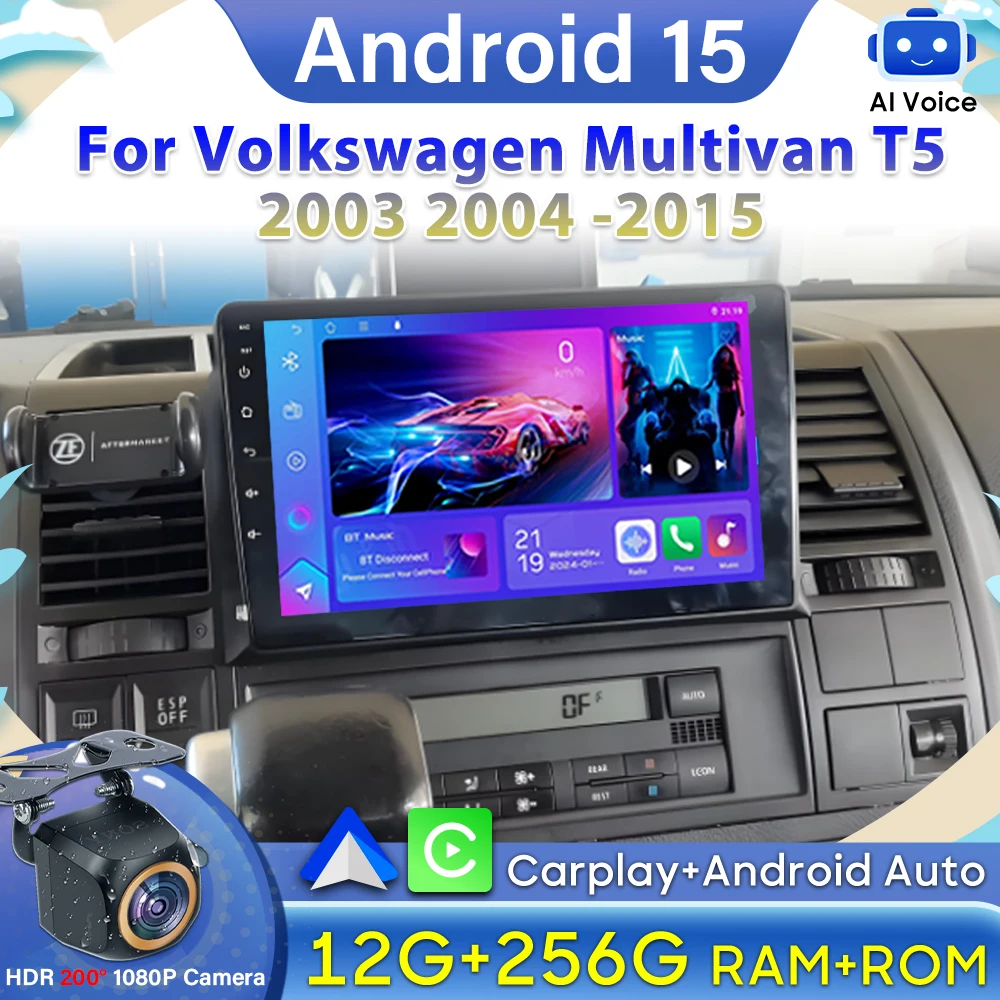 Android 15 Carplay For Volkswagen Multivan T5 2003 2004 -2015 GPS ...