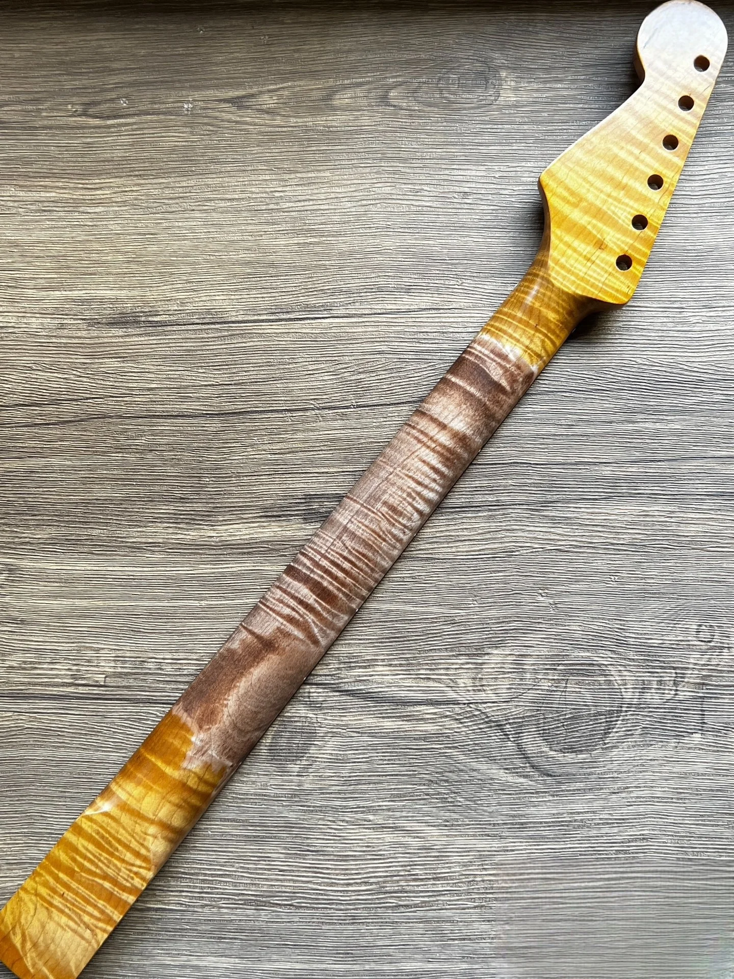 Handmade-Electric-Guitar-Neck-Old-Tiger-Pattern-Flame-Pattern-Canadian ...