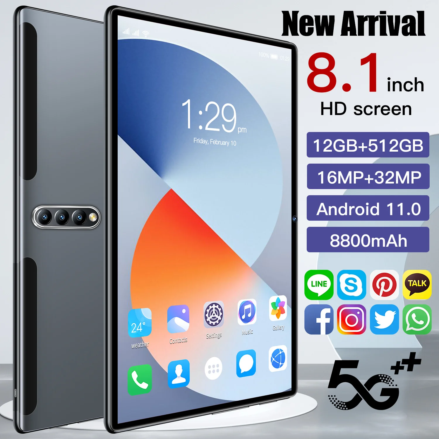 2023-New-Cheap-Tablet-Pc-8-Inch-Android-11-10-Core-12GB-RAM-512GB-ROM ...