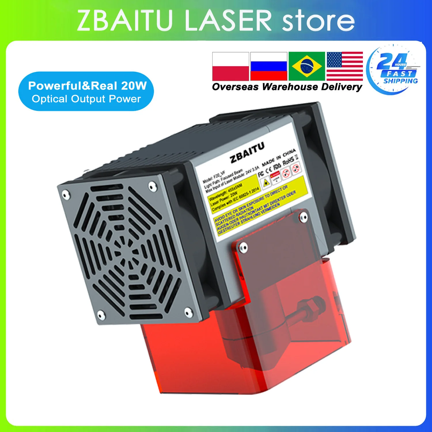 20W-Optical-Power-Laser-Engraver-TTL-Module-Head-Air-Assisted-For-CNC ...