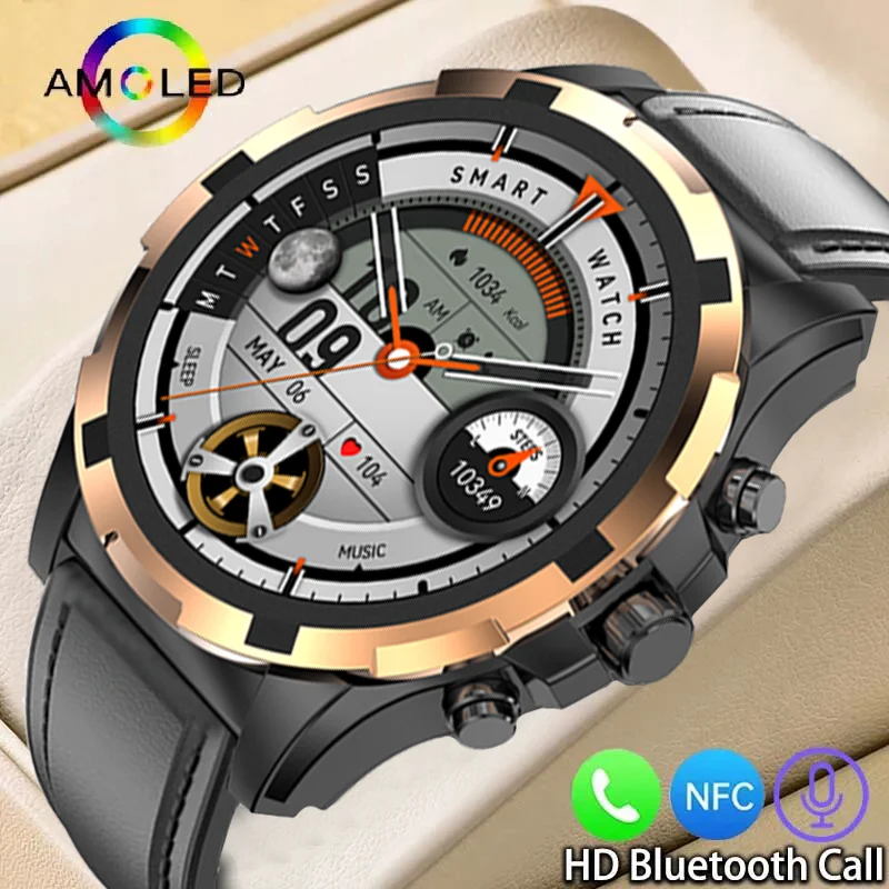 2024-Men-Smartwatch-AMOLED-Smart-Watch-Full-Touch-Screen-Sports-Fitness ...