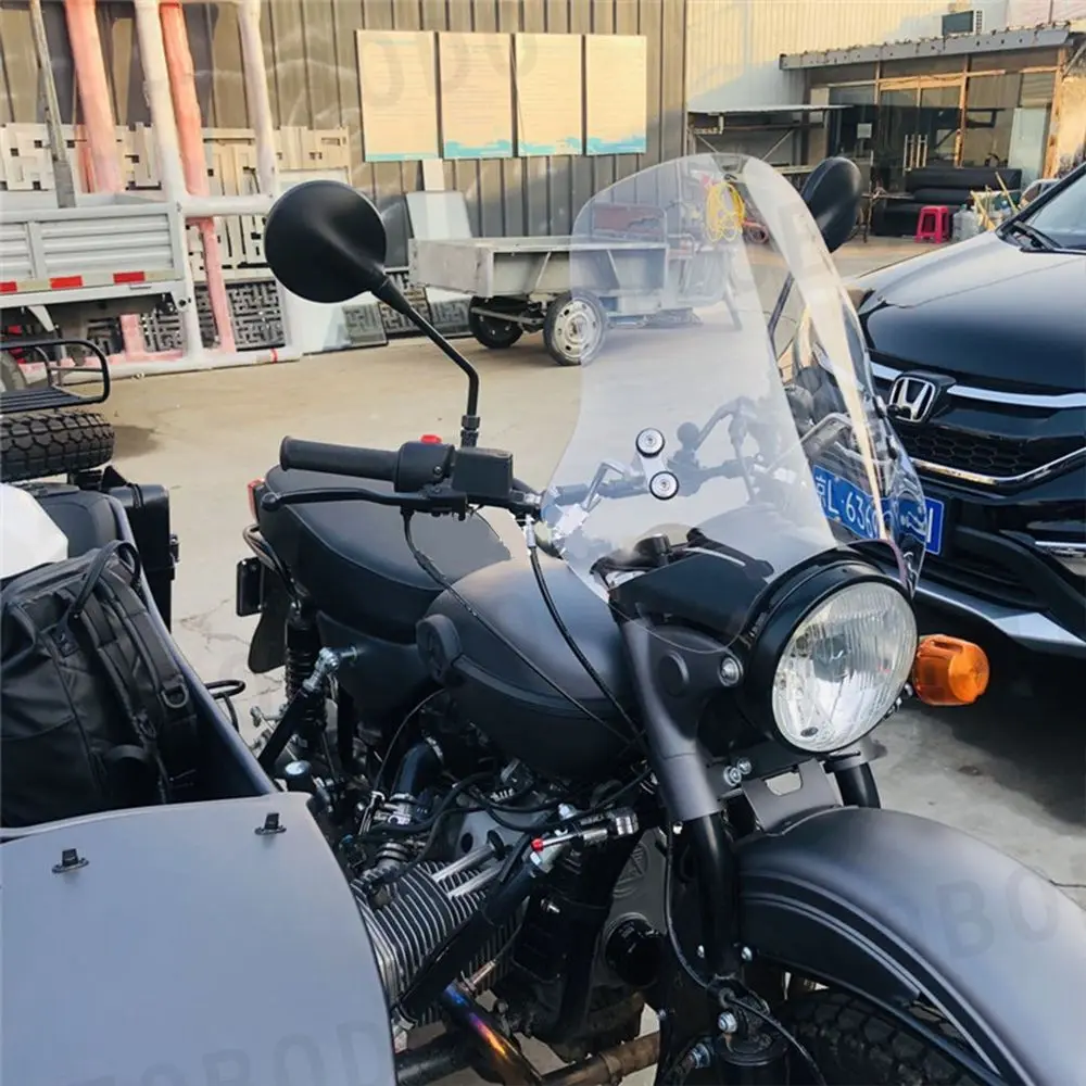 Motorcycle FOR Ural Урал Windshield Windscreen Wind Deflector Glass ...