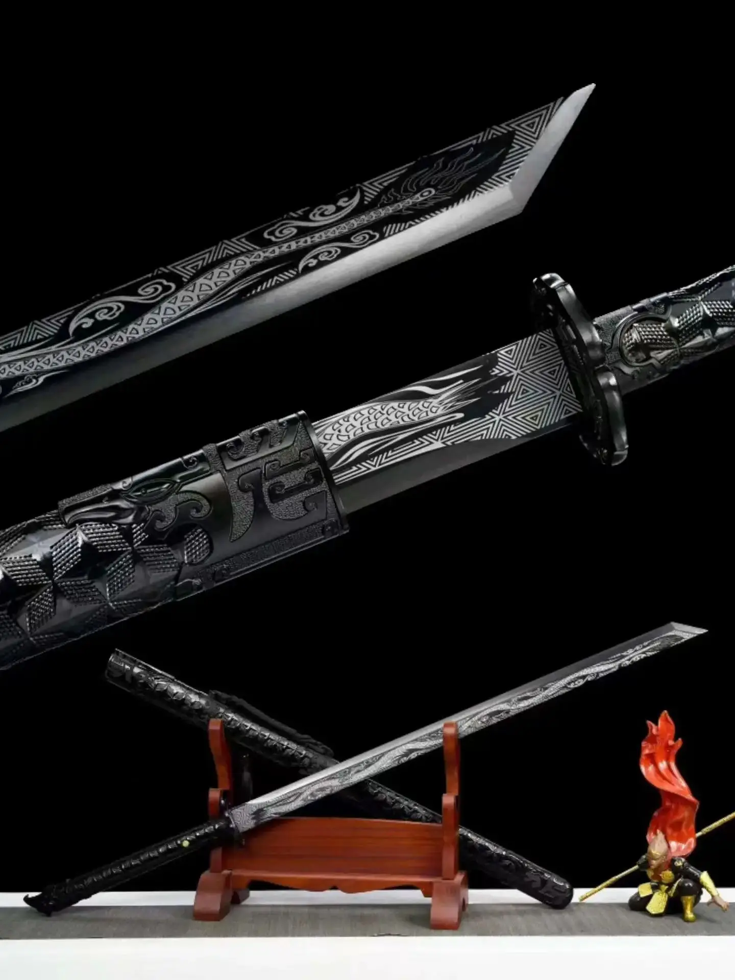 Kungfu-Wushu-p-e-de-Combat-Alberoise-group-Lame-en-Acier-au-Mangan-se ...